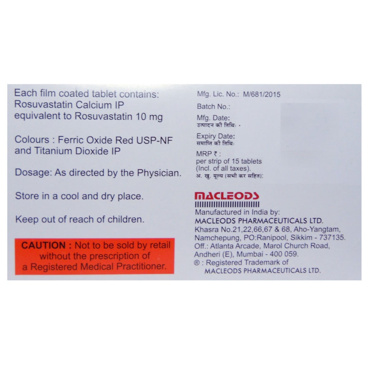 Rozustat 10 Tablet 15's Price, Uses, Side Effects, Composition - Apollo ...