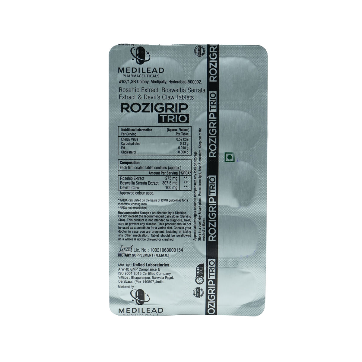Rozigrip Trio Tablet 10's Price, Uses, Side Effects, Composition ...