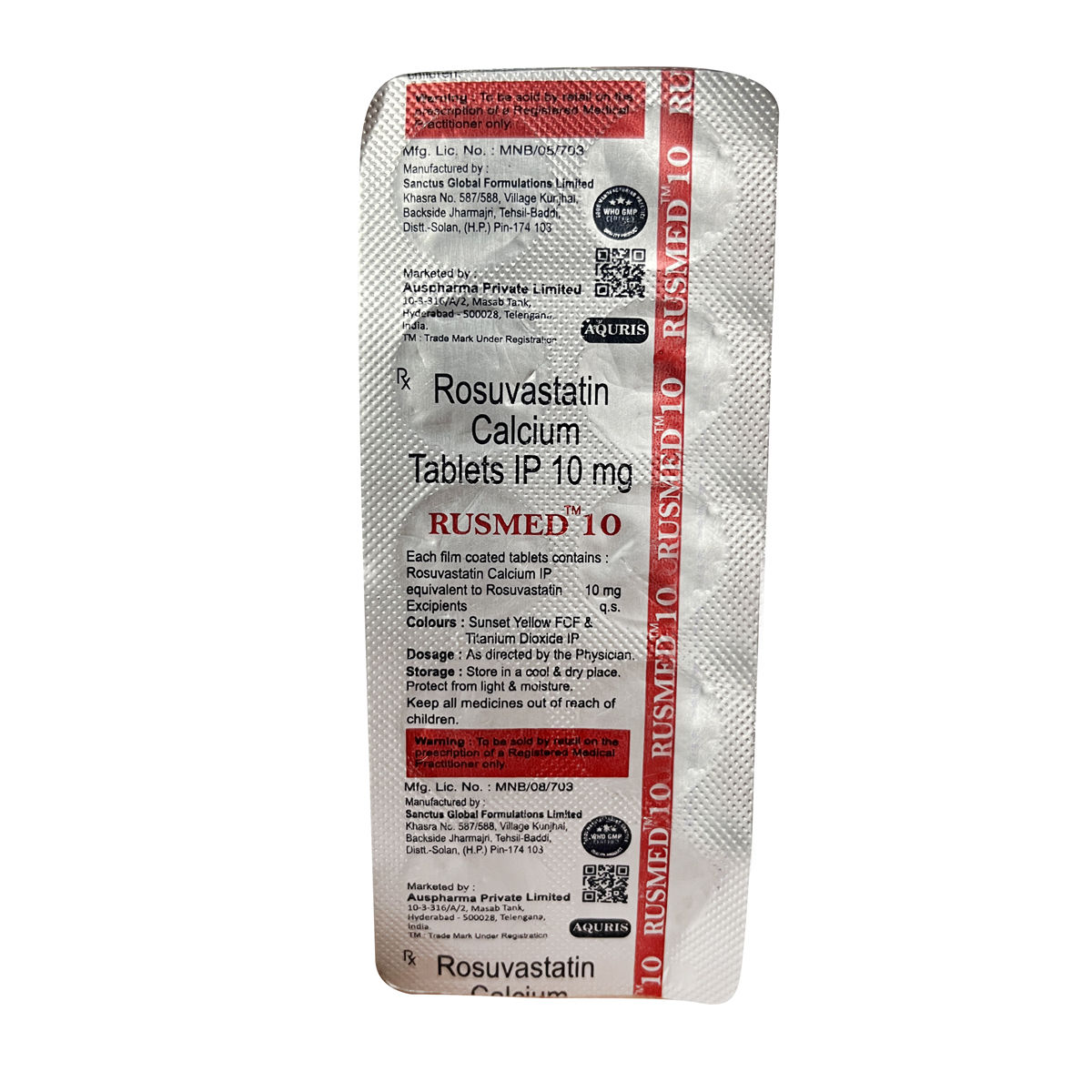 Rusmed 10 Tablet 10's Price, Uses, Side Effects, Composition - Apollo ...