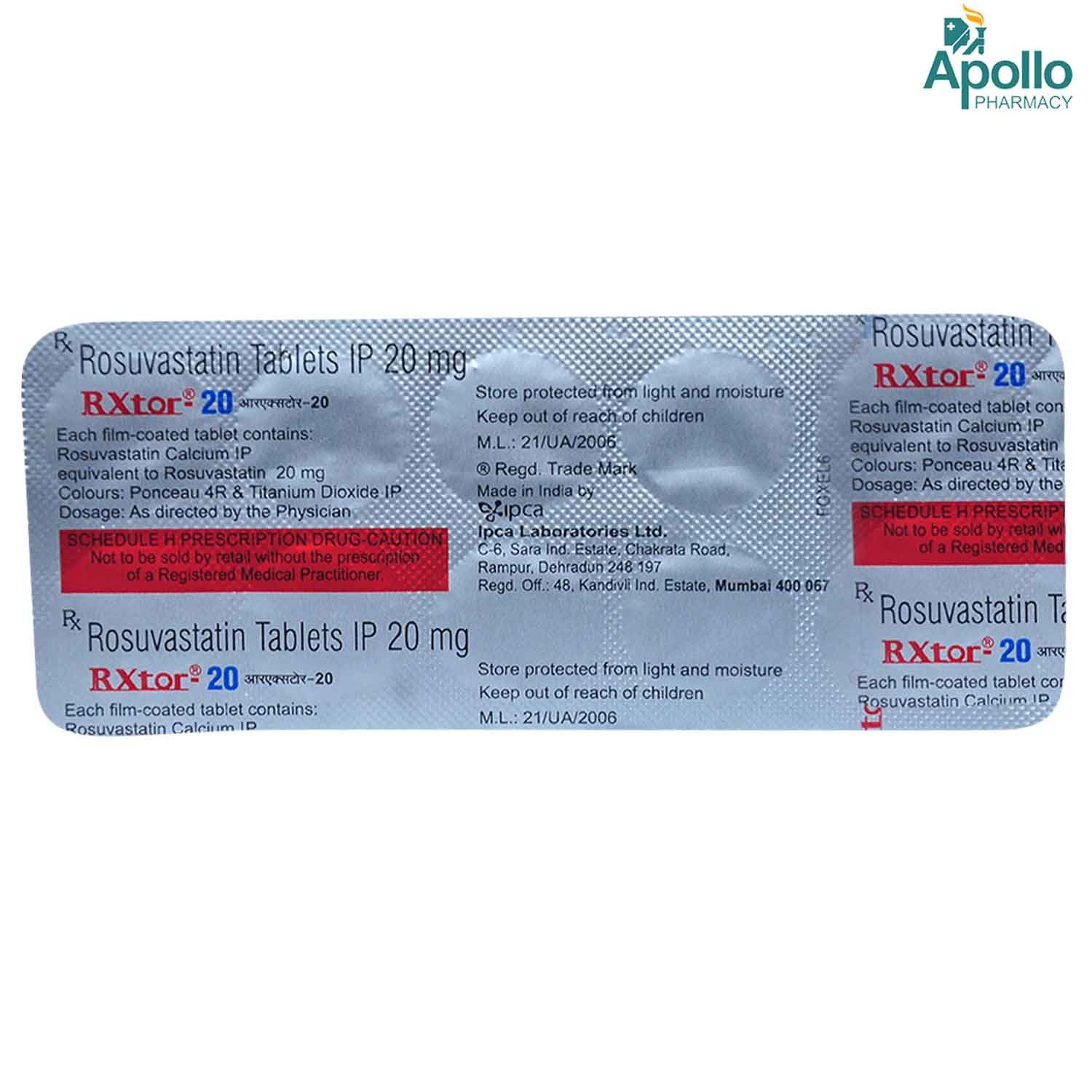 Rxtor 20 Tablet 10's Price, Uses, Side Effects, Composition - Apollo ...