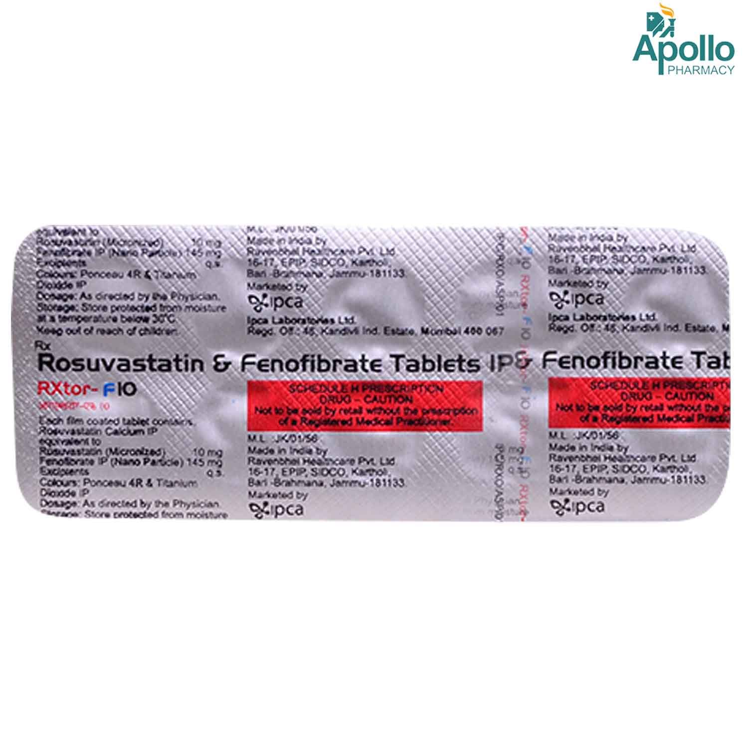 Rxtor F 10 Tablet 10's Price, Uses, Side Effects, Composition - Apollo ...