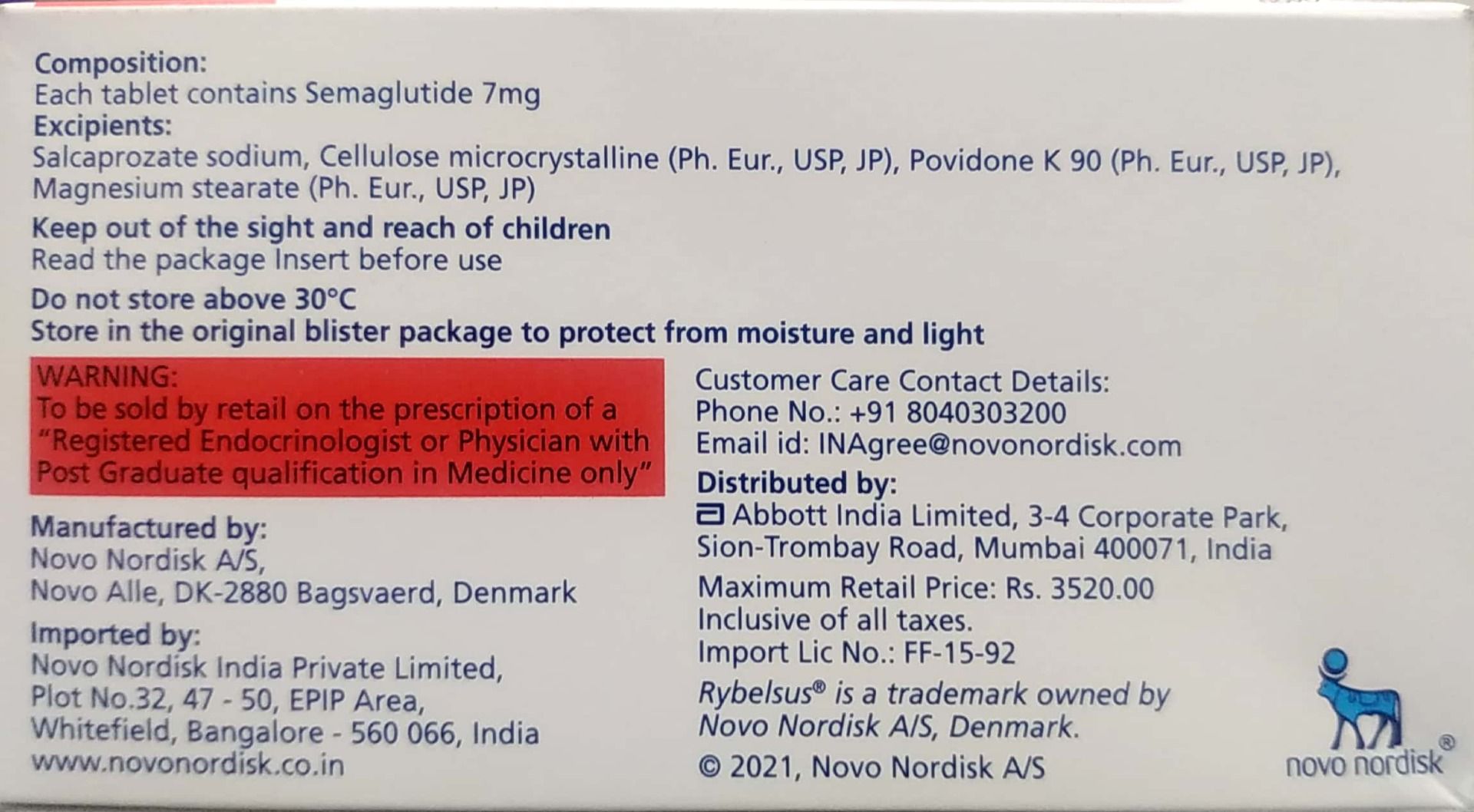 Rybelsus 7 mg Tablet 10's Price, Uses, Side Effects, Composition ...