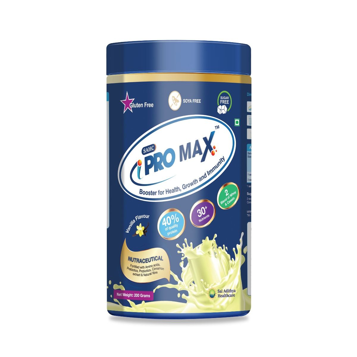 Sahc I Pro Max S/F Vanilla Flav Powder 200Gm Price, Uses, Side Effects ...