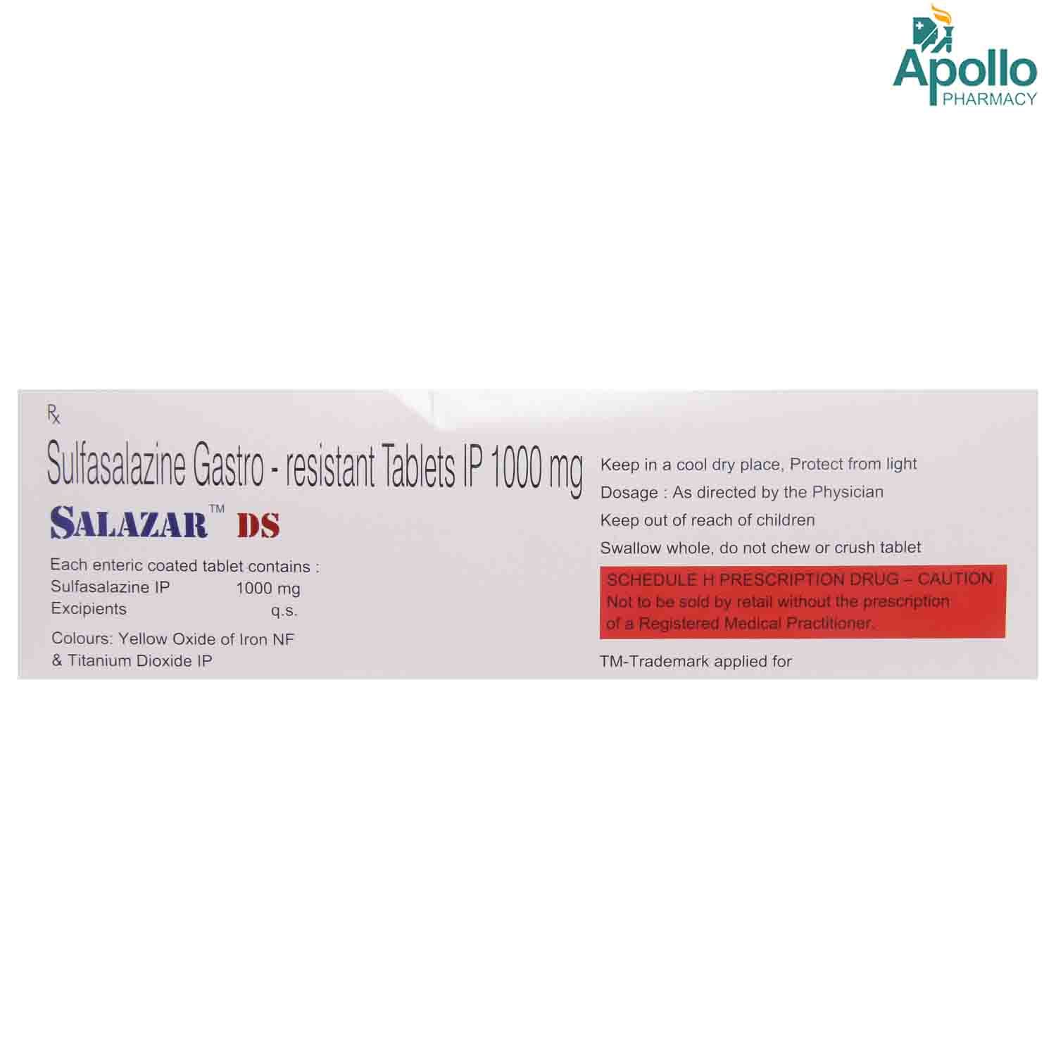 Salazar DS Tablet 10's Price, Uses, Side Effects, Composition - Apollo ...