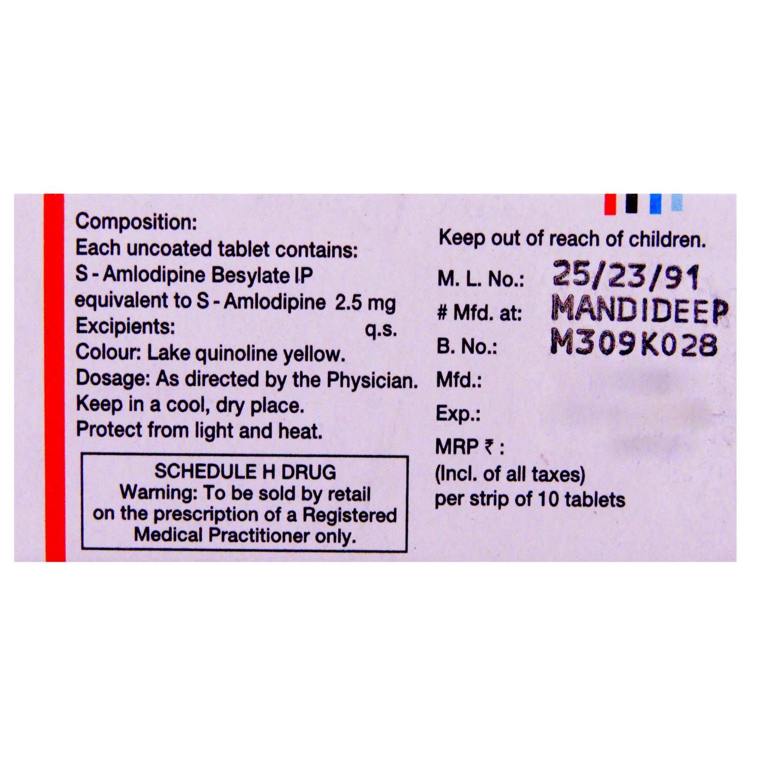 S AMLOSAFE 2.5MG TABLET Price, Uses, Side Effects, Composition - Apollo ...