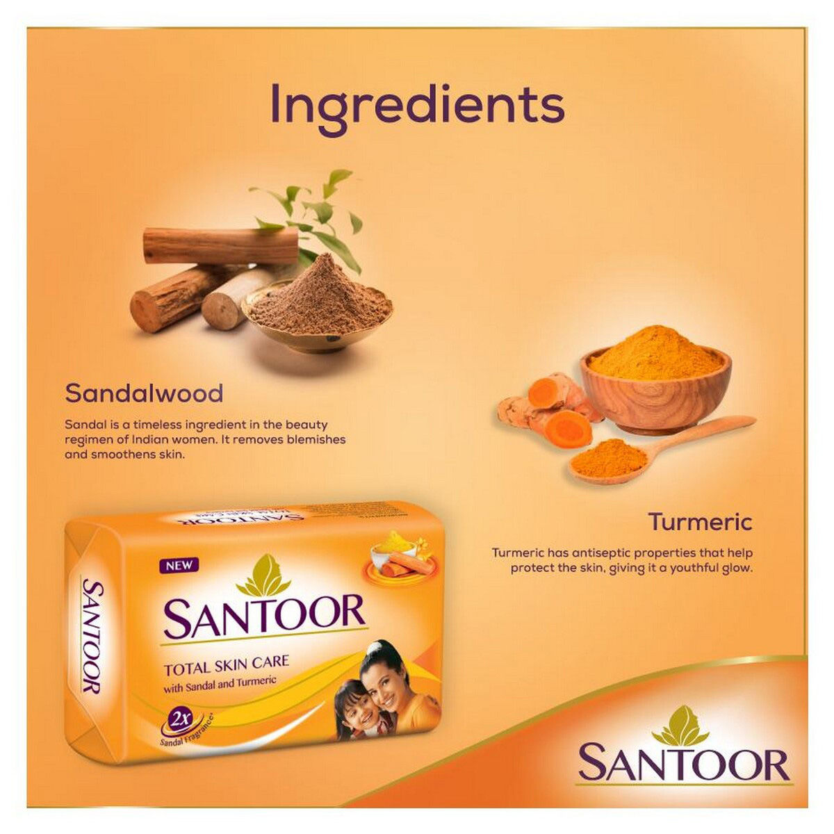 Santoor Sandal & Turmeric Soap, 100 gm Price, Uses, Side Effects ...