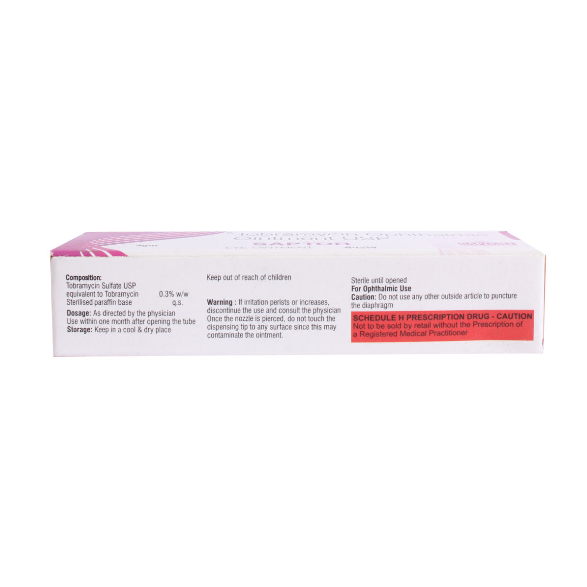 Saptob Eye Ointment 3gm Price, Uses, Side Effects, Composition - Apollo ...