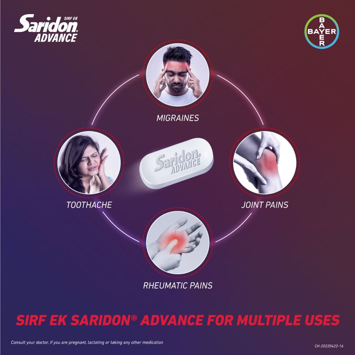 Saridon Advance Tablet 10's Price, Uses, Side Effects, Composition ...