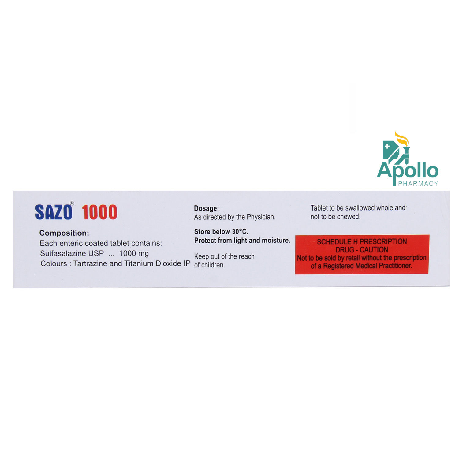 Sazo 1000 Tablet 15's Price, Uses, Side Effects, Composition - Apollo ...