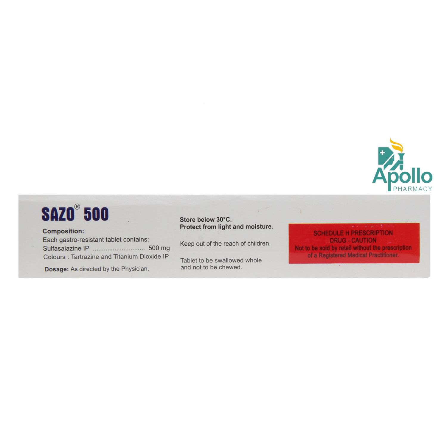 SAZO 500MG TABLET Price, Uses, Side Effects, Composition - Apollo Pharmacy
