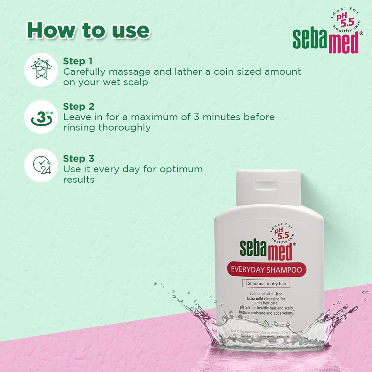 Sebamed Everyday Shampoo, 200 ml Price, Uses, Side Effects, Composition ...