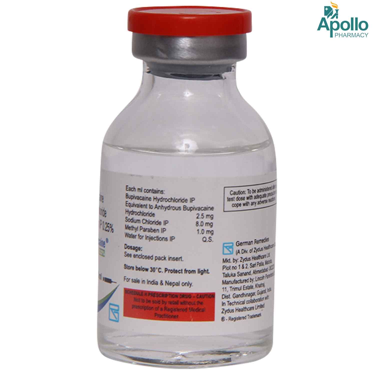 Sensorcaine 20ml 0.25 % Injection Price, Uses, Side Effects ...