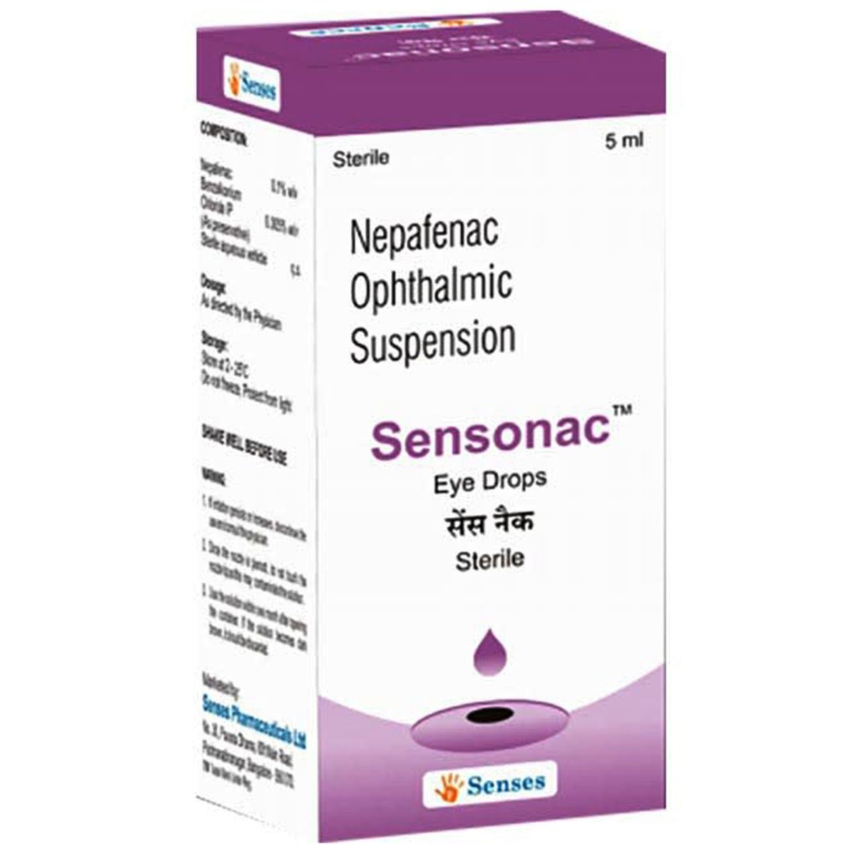 SENSONAC EYE DROPS 5ML Price, Uses, Side Effects, Composition - Apollo ...