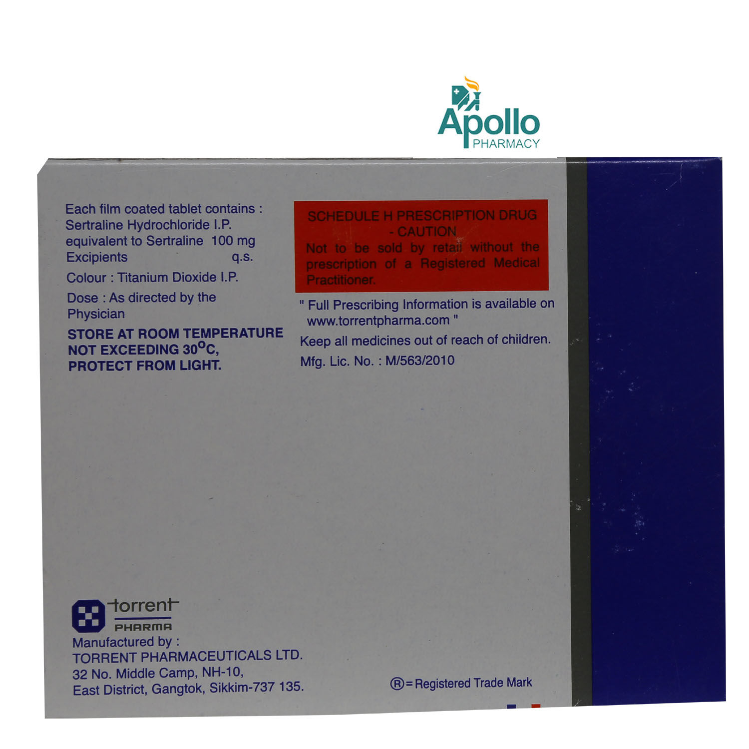 Serta-100 Tablet 15's Price, Uses, Side Effects, Composition - Apollo ...