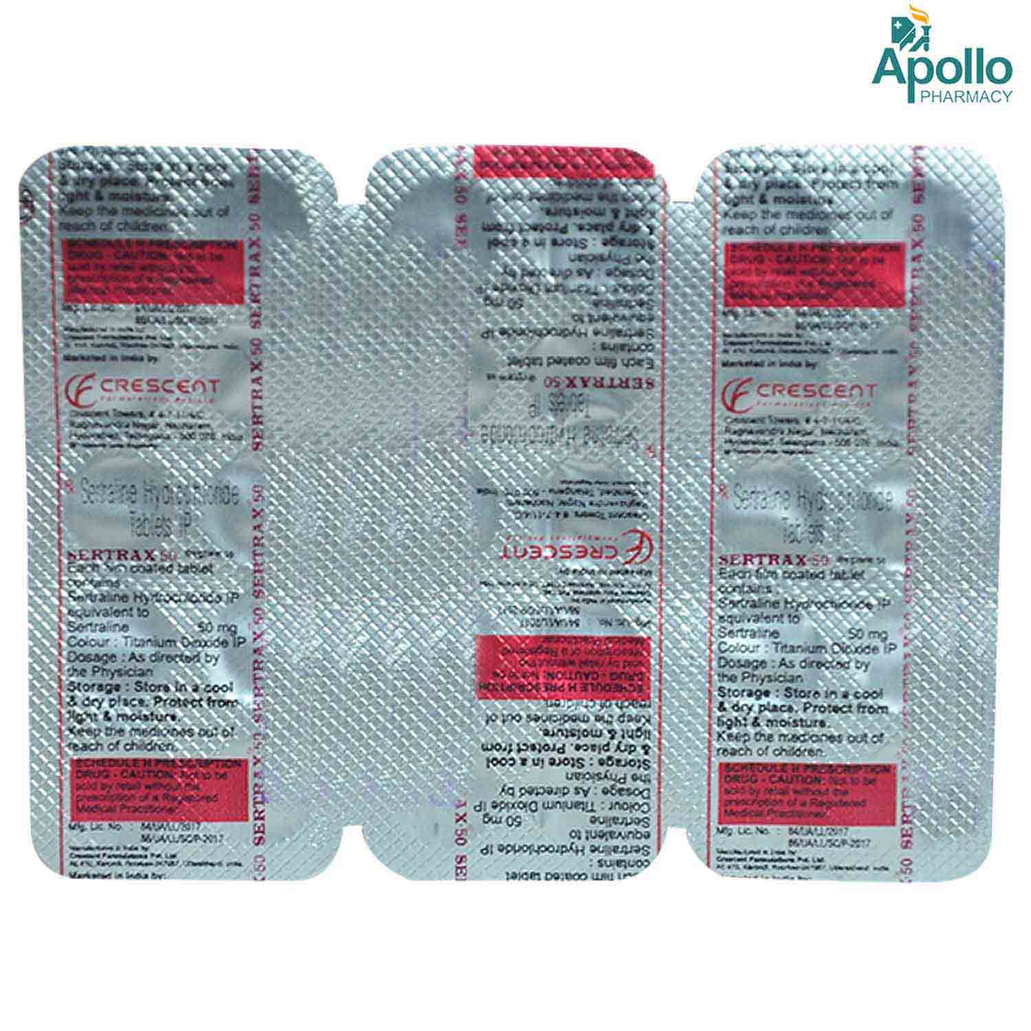 SERTRAX 50MG TABLET Price, Uses, Side Effects, Composition - Apollo ...