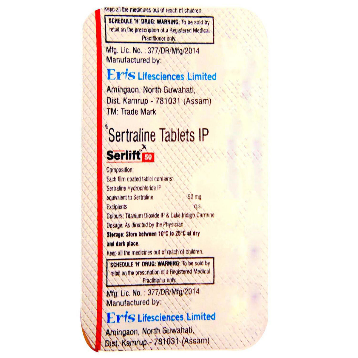 Serlift 50 Tablet 10's Price, Uses, Side Effects, Composition - Apollo ...
