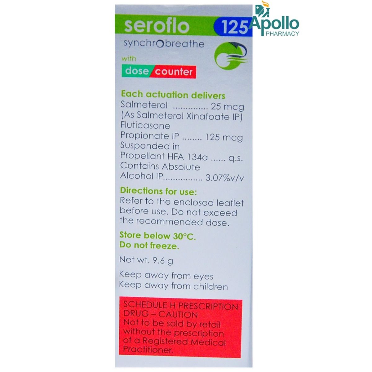 Seroflo 125mcg Synchrobreathe Inhaler 120md Price, Uses, Side Effects ...