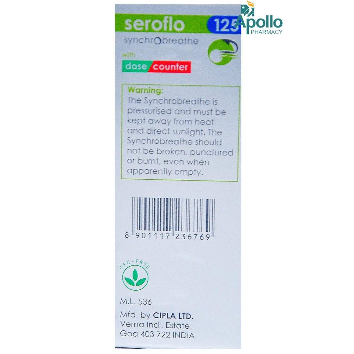 Seroflo 125mcg Synchrobreathe Inhaler 120md Price, Uses, Side Effects ...