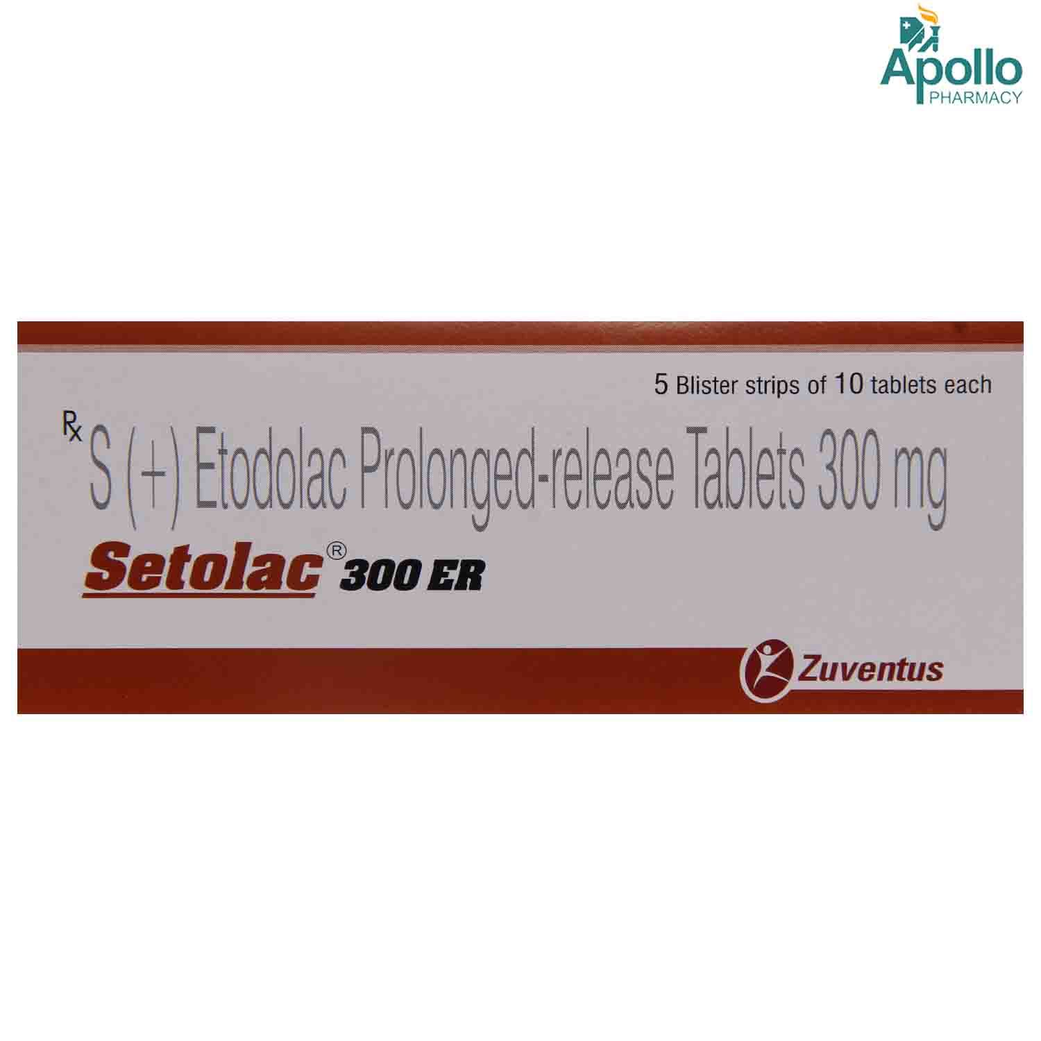Setolac 300 ER Tablet 10's Price, Uses, Side Effects, Composition ...