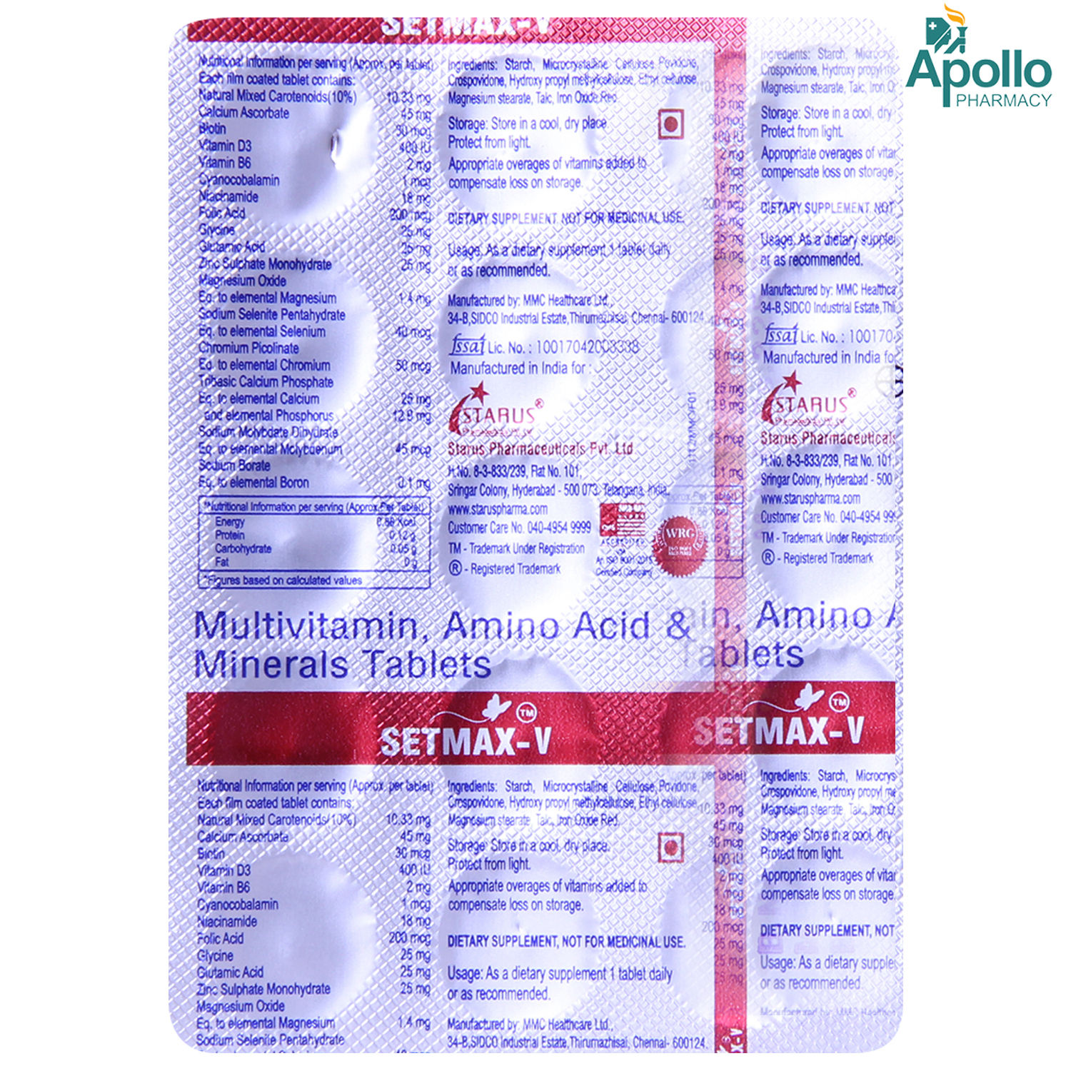 Setmax-V Tablet 15's Price, Uses, Side Effects, Composition - Apollo ...