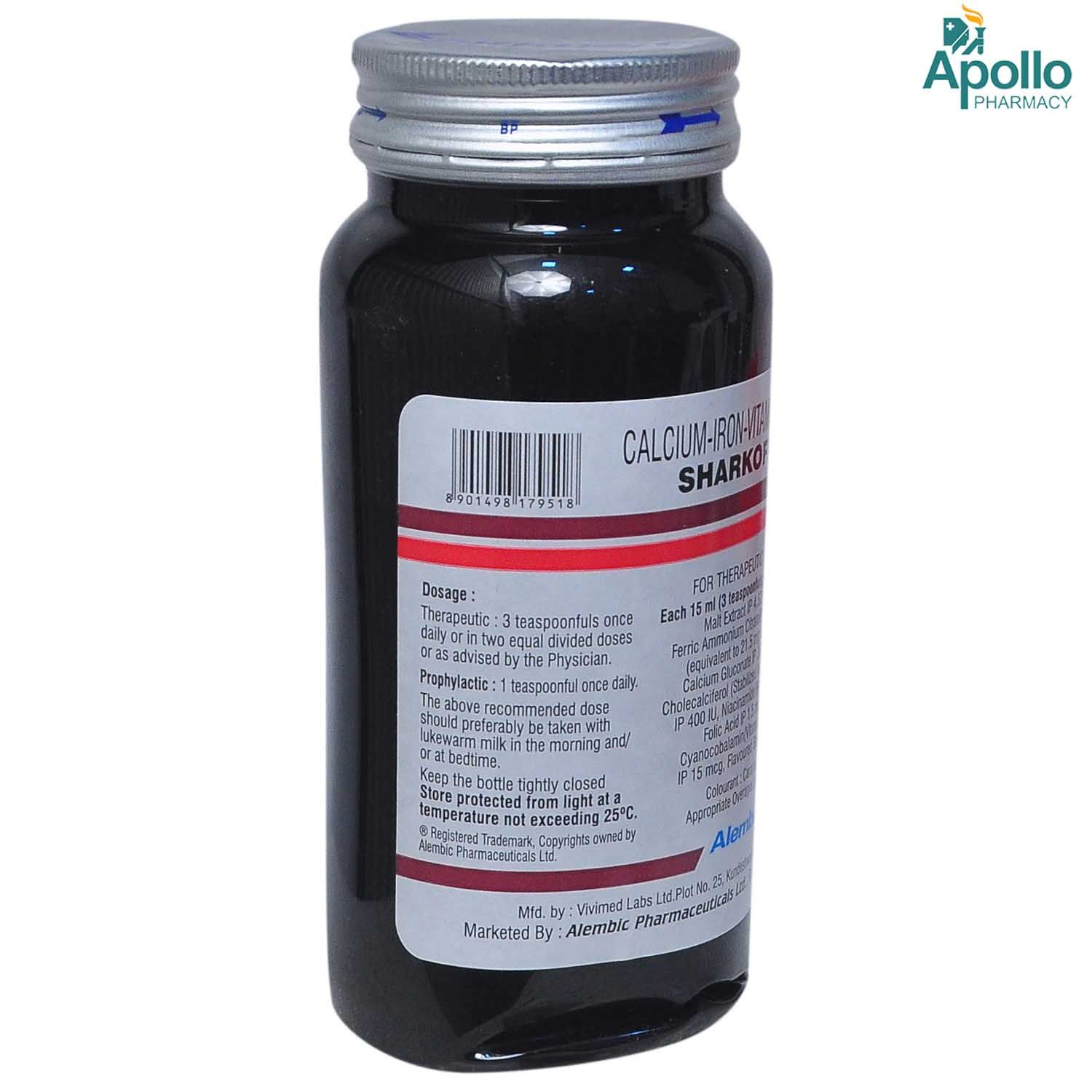 Sharkoferrol Syrup 450 gm Price, Uses, Side Effects, Composition ...