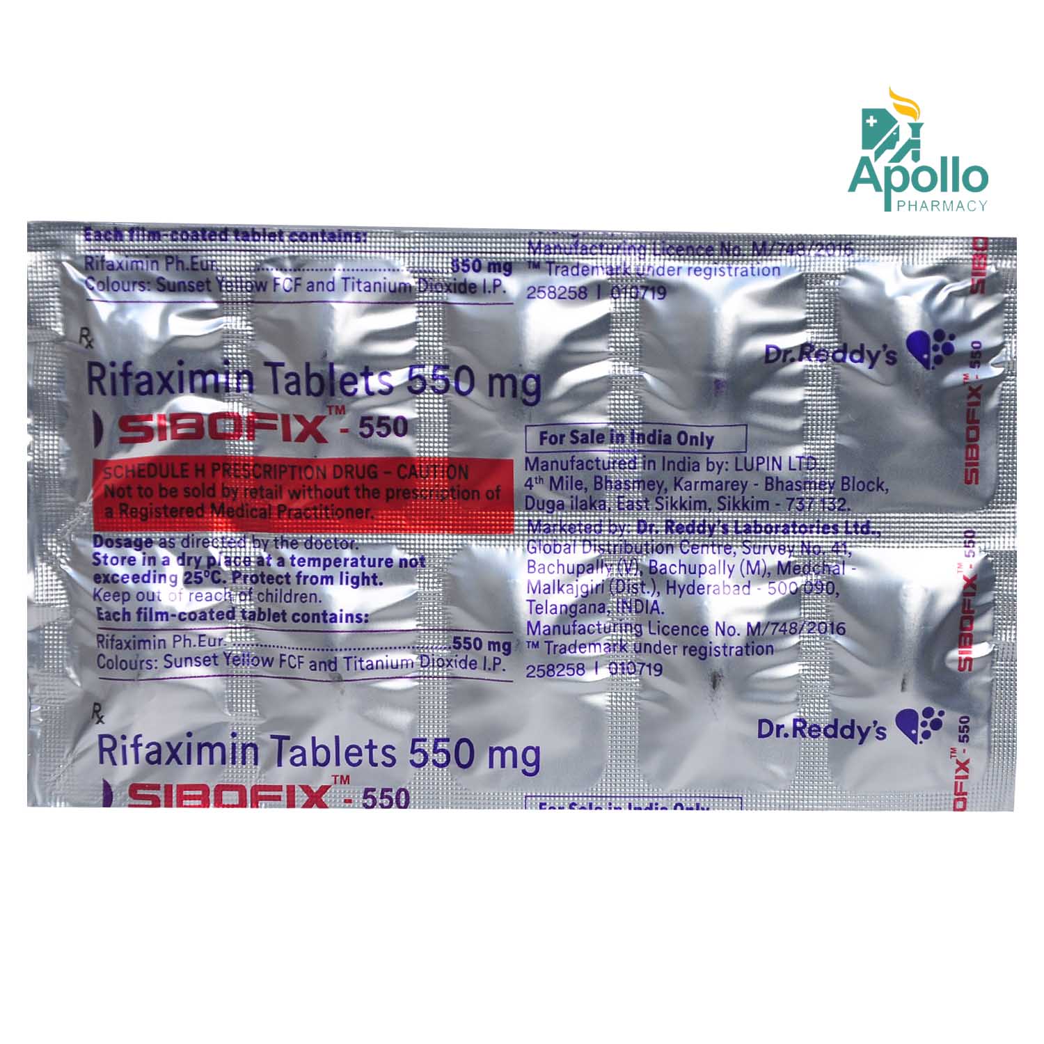 Sibofix-550 Tablet 10's Price, Uses, Side Effects, Composition - Apollo ...