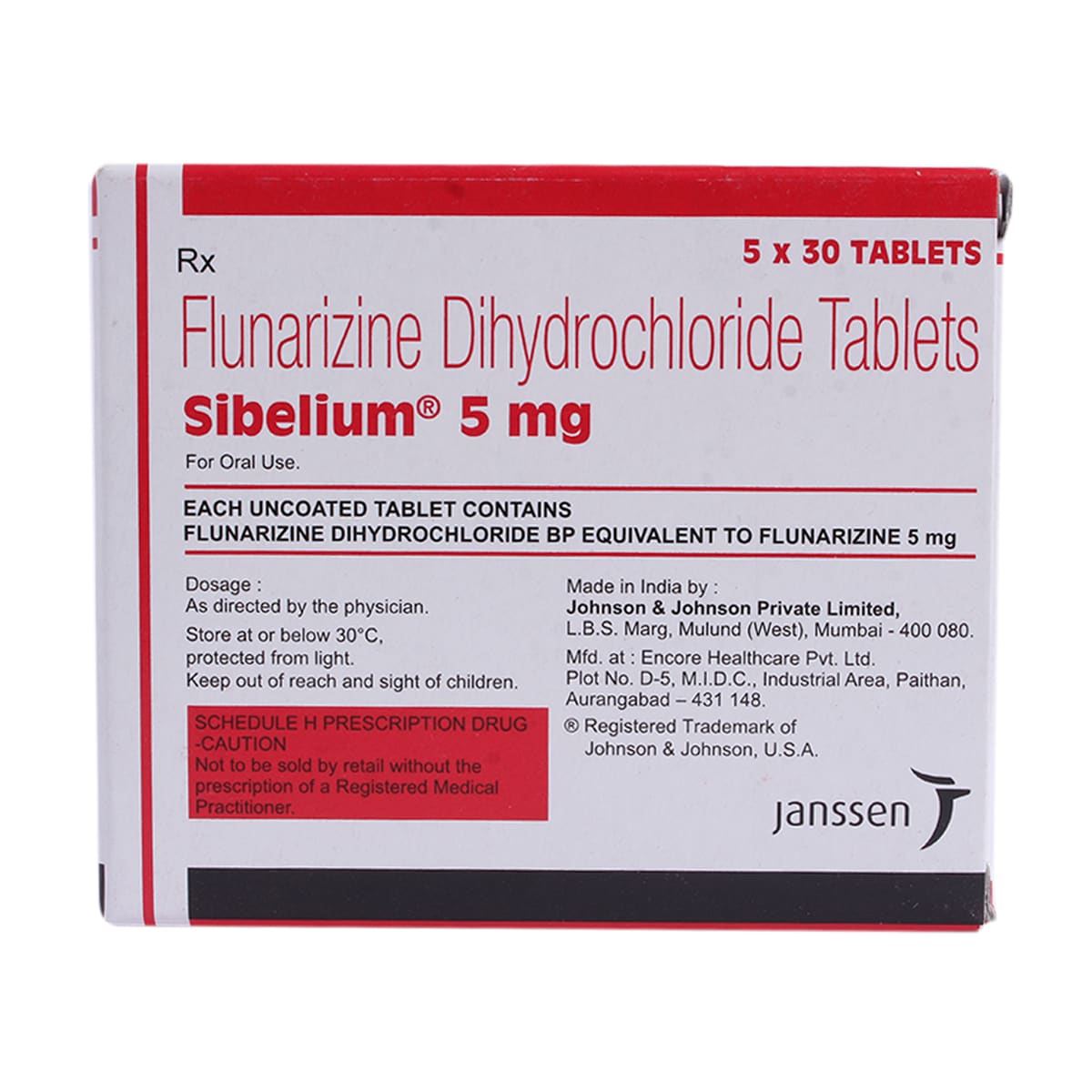 Sibelium 5 mg Tablet 30's Price, Uses, Side Effects, Composition ...