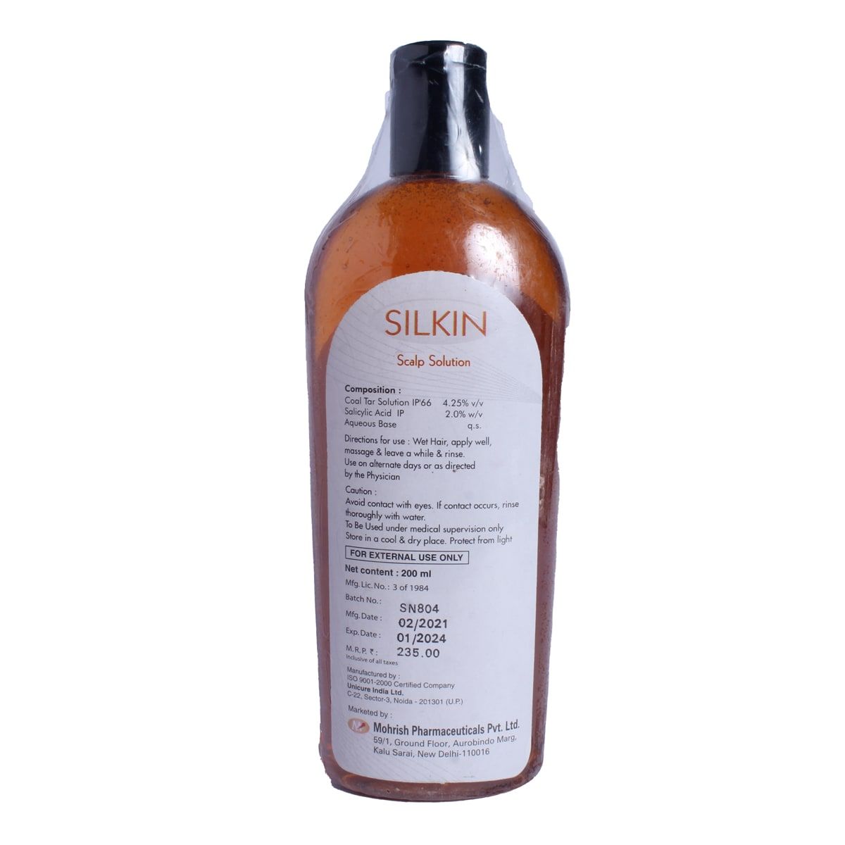 Silkin Scalp Solution 200 ml Price, Uses, Side Effects, Composition ...
