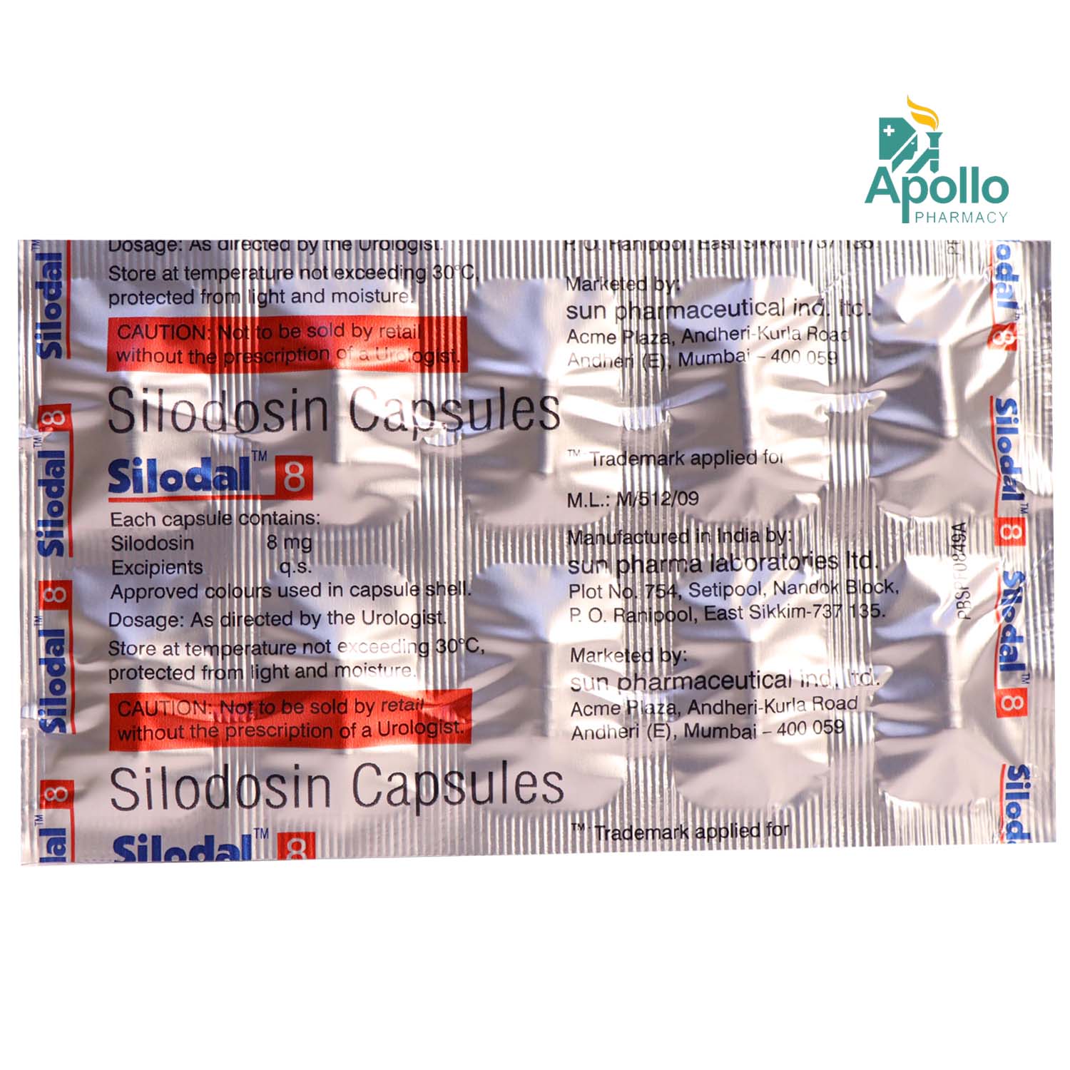 Silodal 8 Capsule 10's Price, Uses, Side Effects, Composition - Apollo ...
