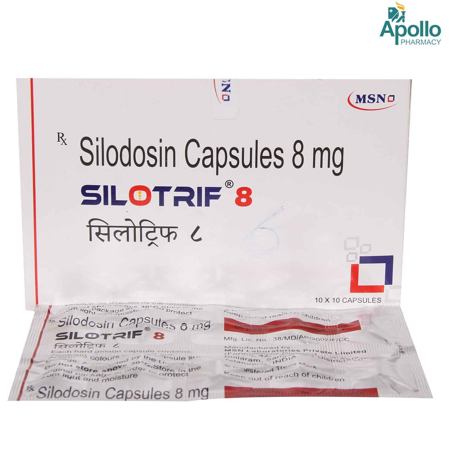 SILOTRIF 8MG CAPSULE 10'S Price, Uses, Side Effects, Composition ...