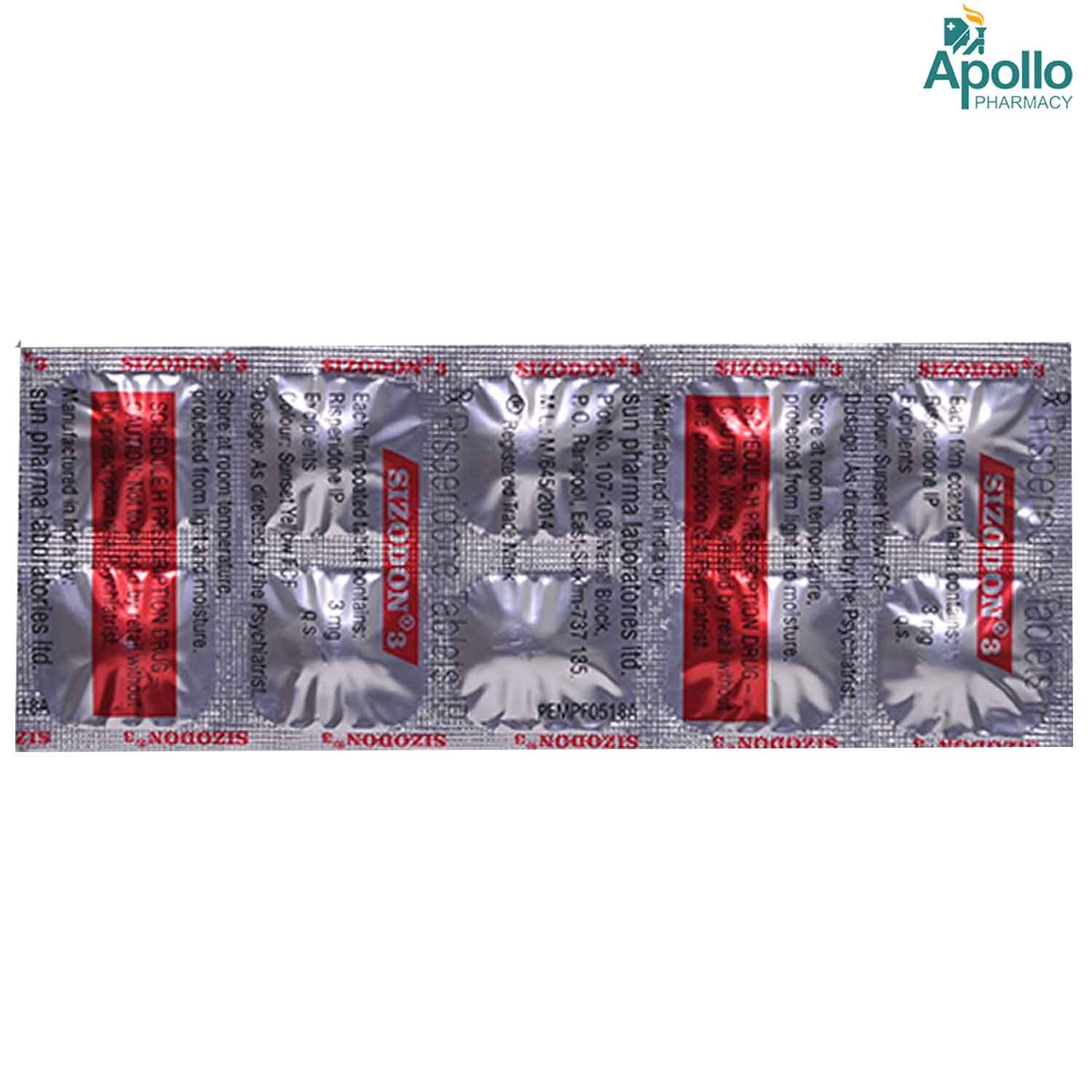 Sizodon 3 Tablet 10's Price, Uses, Side Effects, Composition - Apollo ...