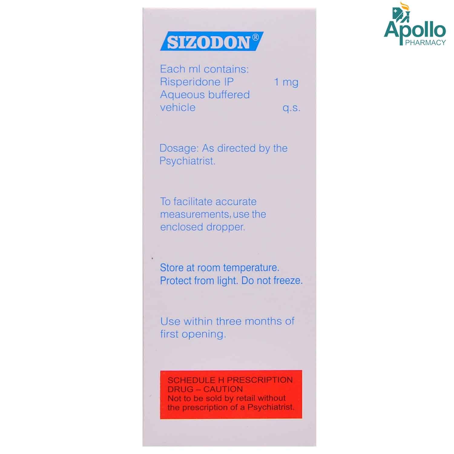 Sizodon Oral Solution 60 ml Price, Uses, Side Effects, Composition ...