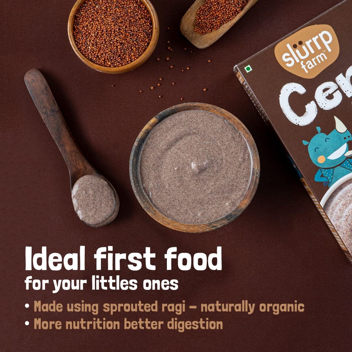 Slurrp Farm Sprouted Ragi Baby Cereal, 250 gm Price, Uses, Side Effects ...