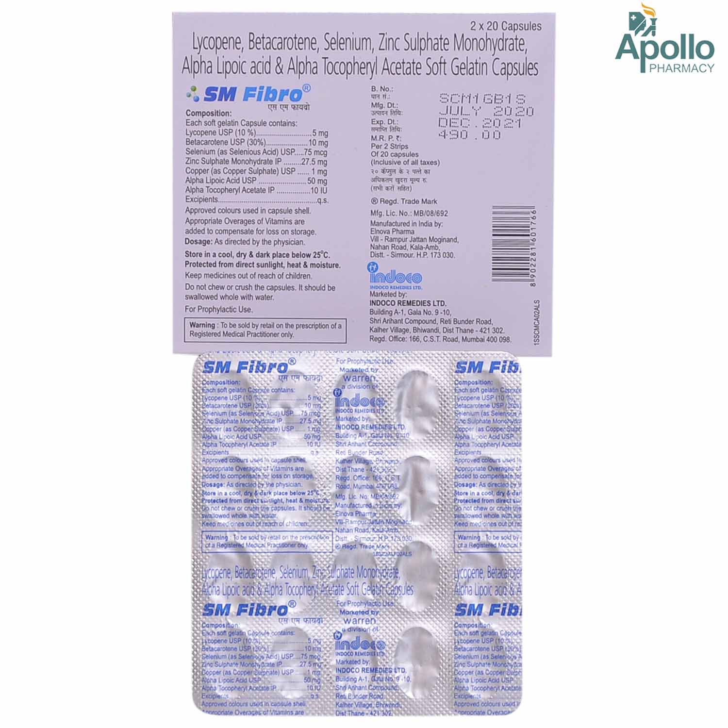 SM Fibro Capsule 20's Price, Uses, Side Effects, Composition - Apollo ...