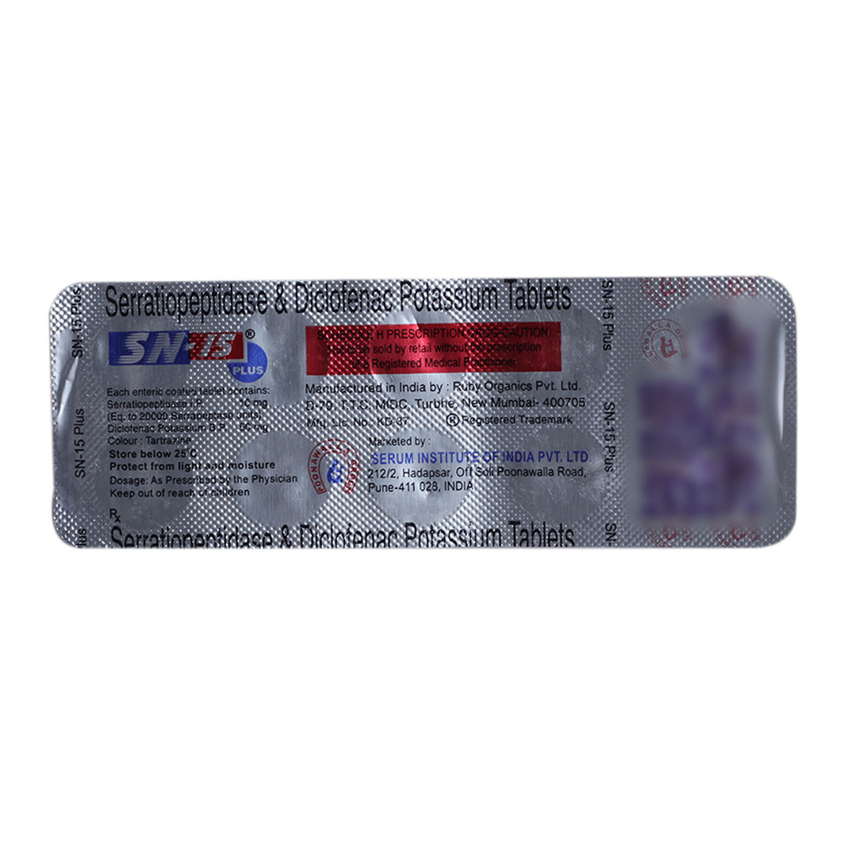 SN 15MG PLUS TABLET Price, Uses, Side Effects, Composition - Apollo ...