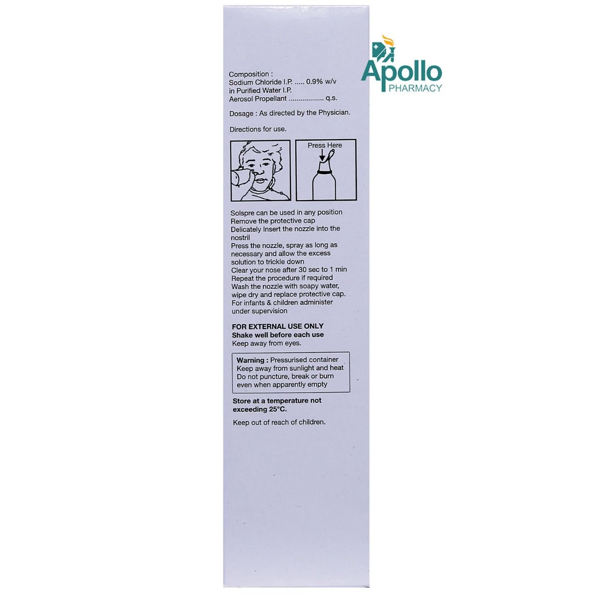 Solspre Nasal Spray 100 ml Price, Uses, Side Effects, Composition ...