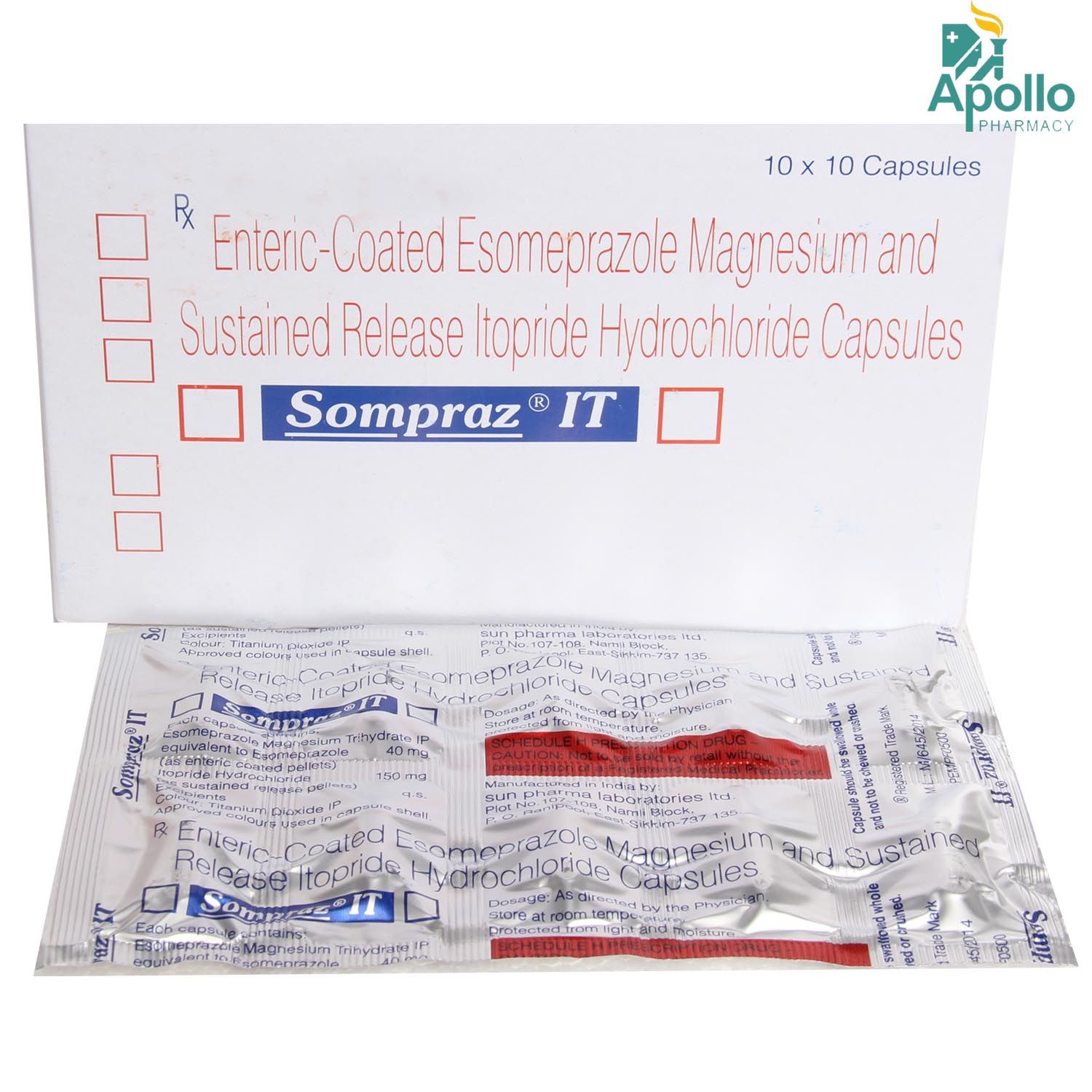 Sompraz IT Capsule 10's Price, Uses, Side Effects, Composition - Apollo ...