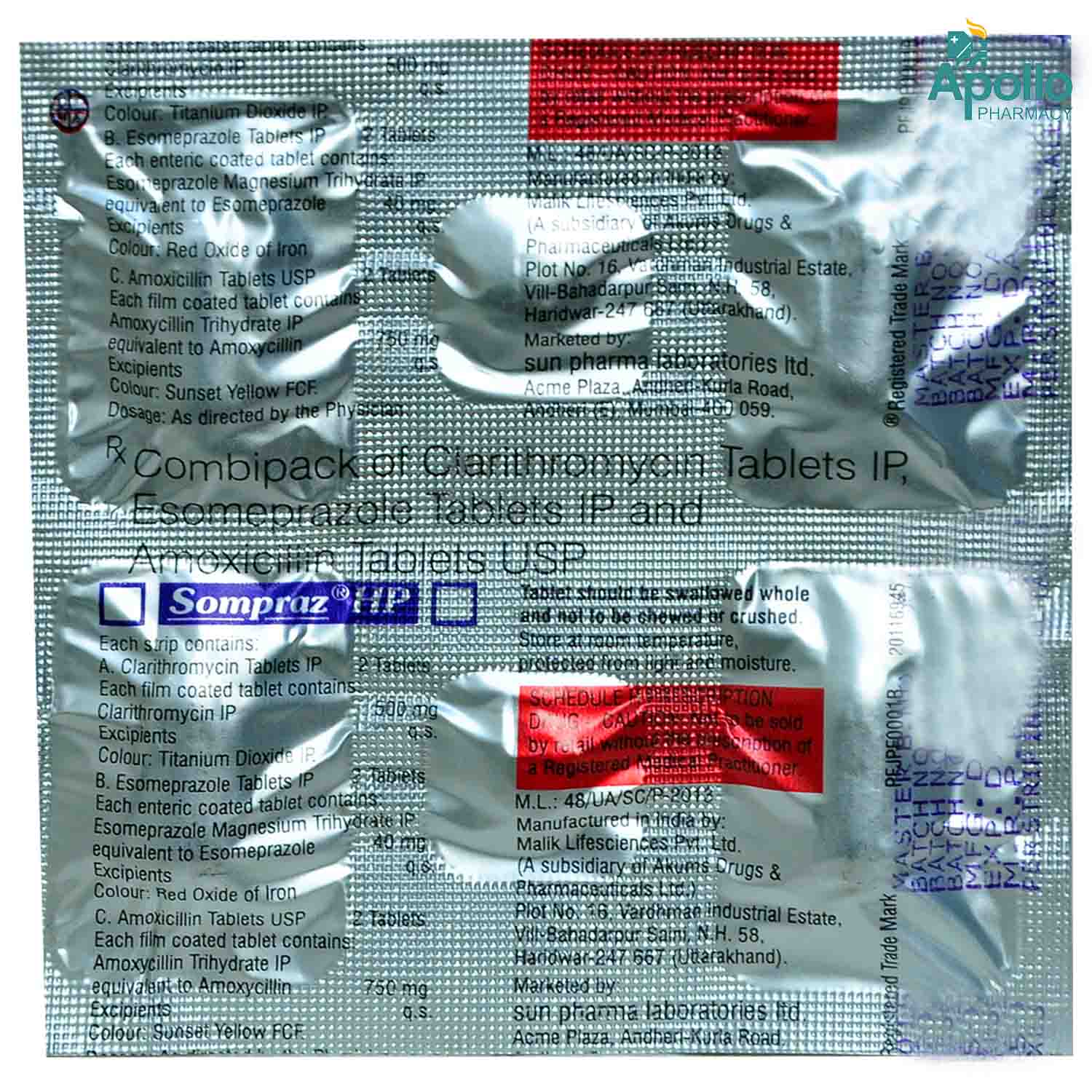 Sompraz HP Combipack Price, Uses, Side Effects, Composition - Apollo ...