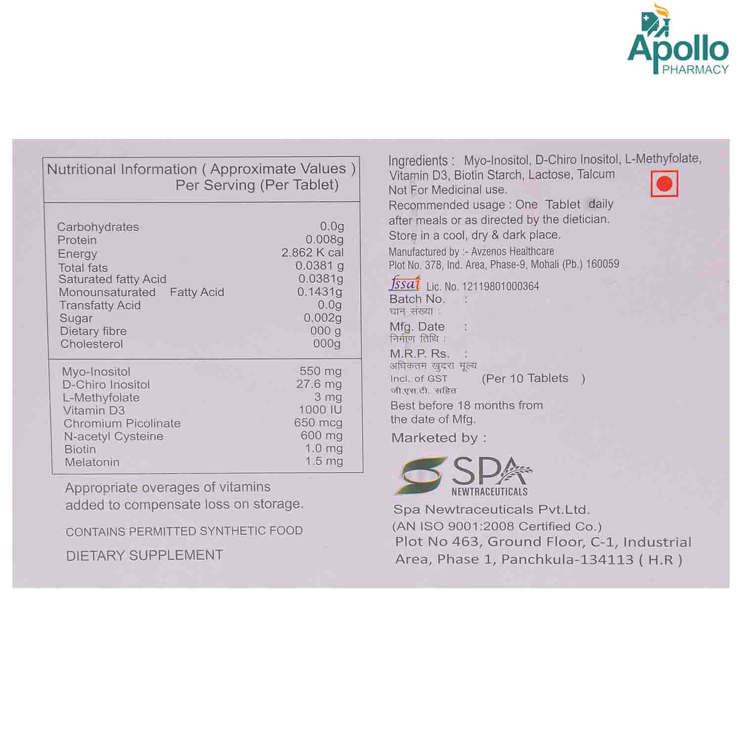 Spaova Tablet 10's Price, Uses, Side Effects, Composition - Apollo Pharmacy