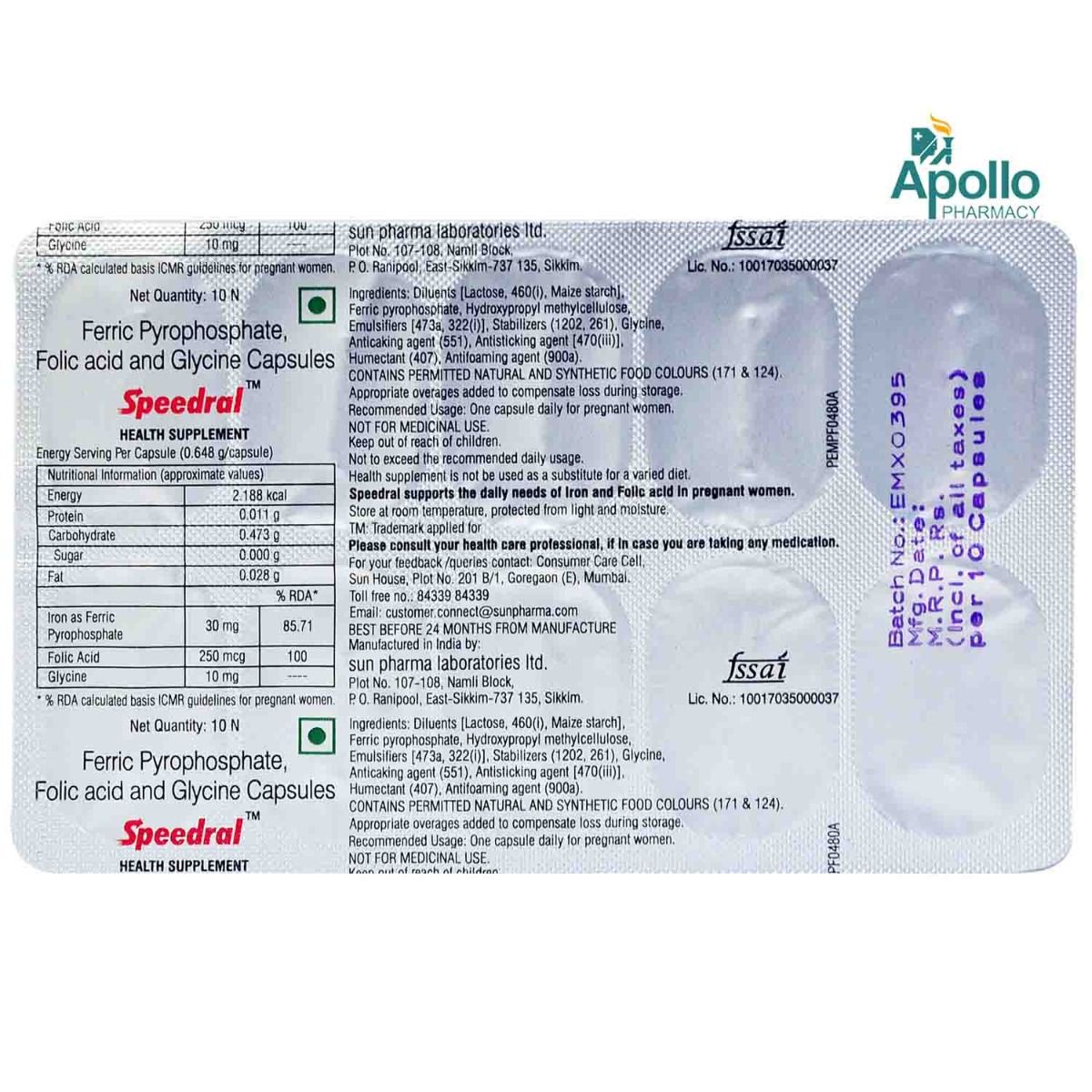 Speedral Capsule 10's Price, Uses, Side Effects, Composition - Apollo ...