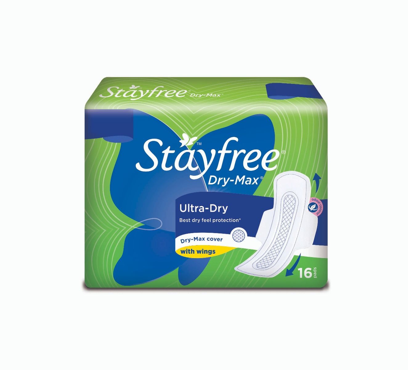 Stayfree Dry-Max Ultra-Dry Pads With Wings, 16 Count Price, Uses, Side ...