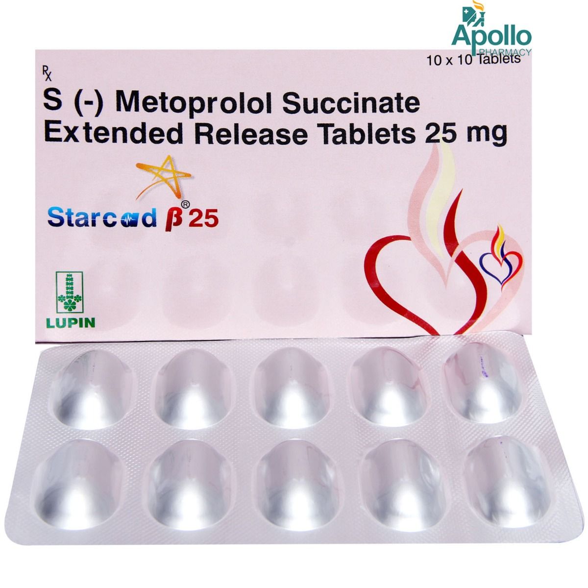 Starcad Beta 25 mg Tablet 10's Price, Uses, Side Effects, Composition ...