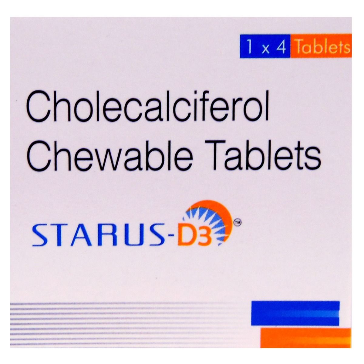 Starus D3 60K IU Tablet 4's Price, Uses, Side Effects, Composition ...
