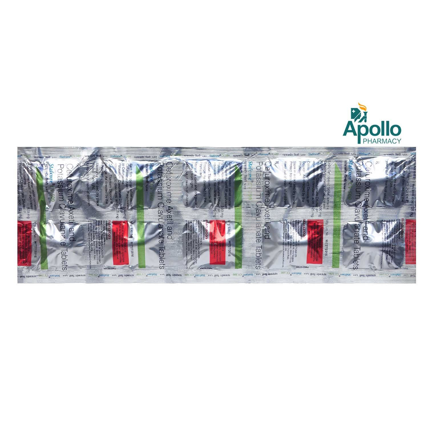 Stafcure CV 500 Tablet 10's Price, Uses, Side Effects, Composition ...