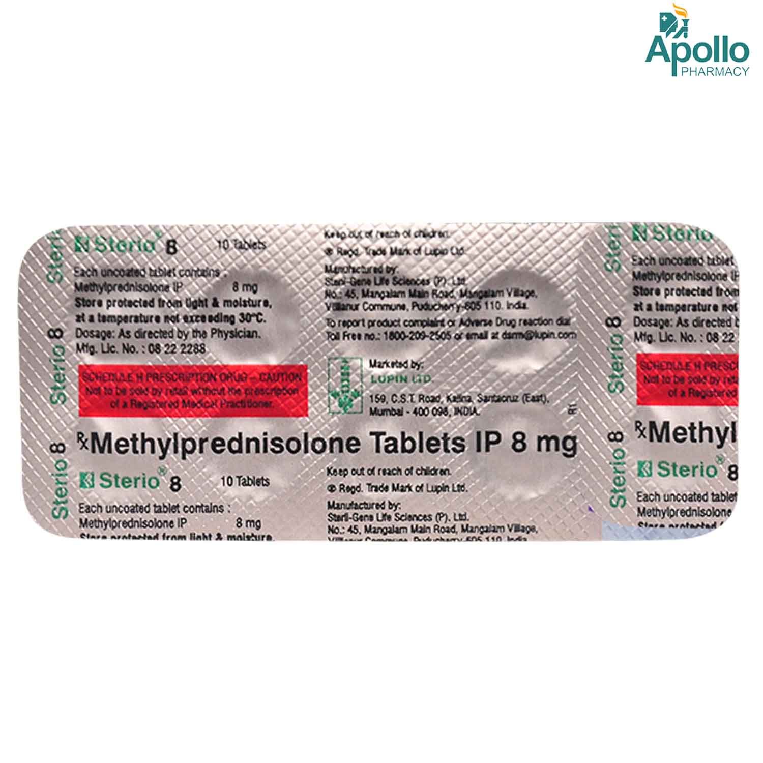 Sterio 8 Tablet 10's Price, Uses, Side Effects, Composition - Apollo ...
