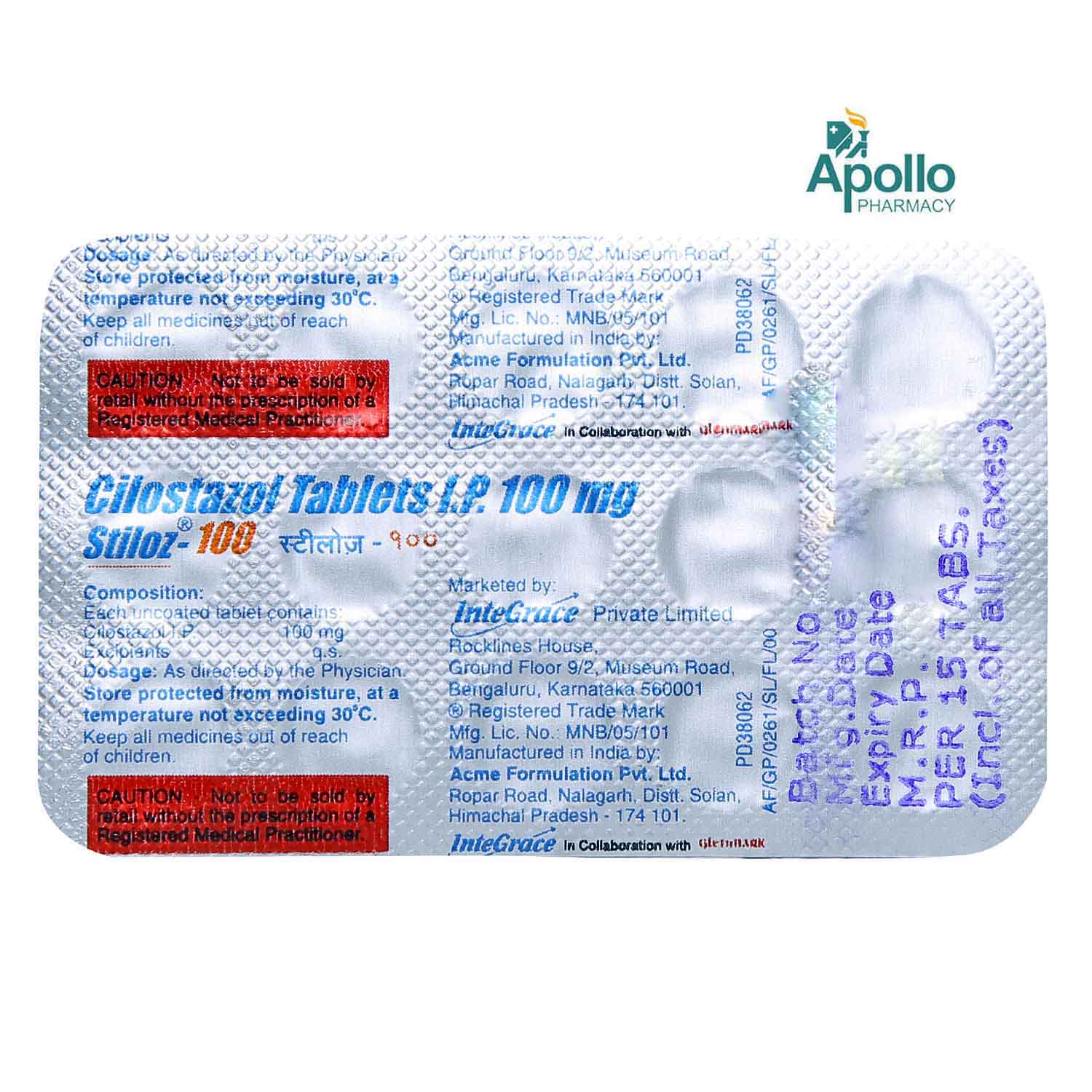 Stiloz 100 Tablet 15's Price, Uses, Side Effects, Composition - Apollo ...