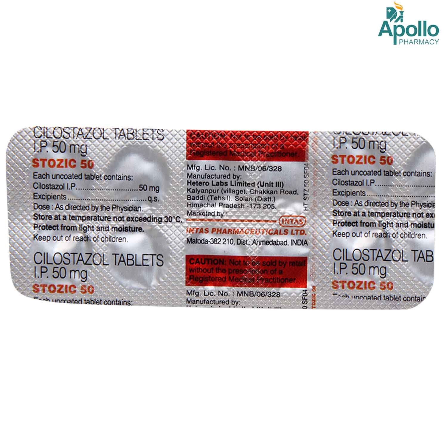 Stozic 50 Tablet 10's Price, Uses, Side Effects, Composition - Apollo ...