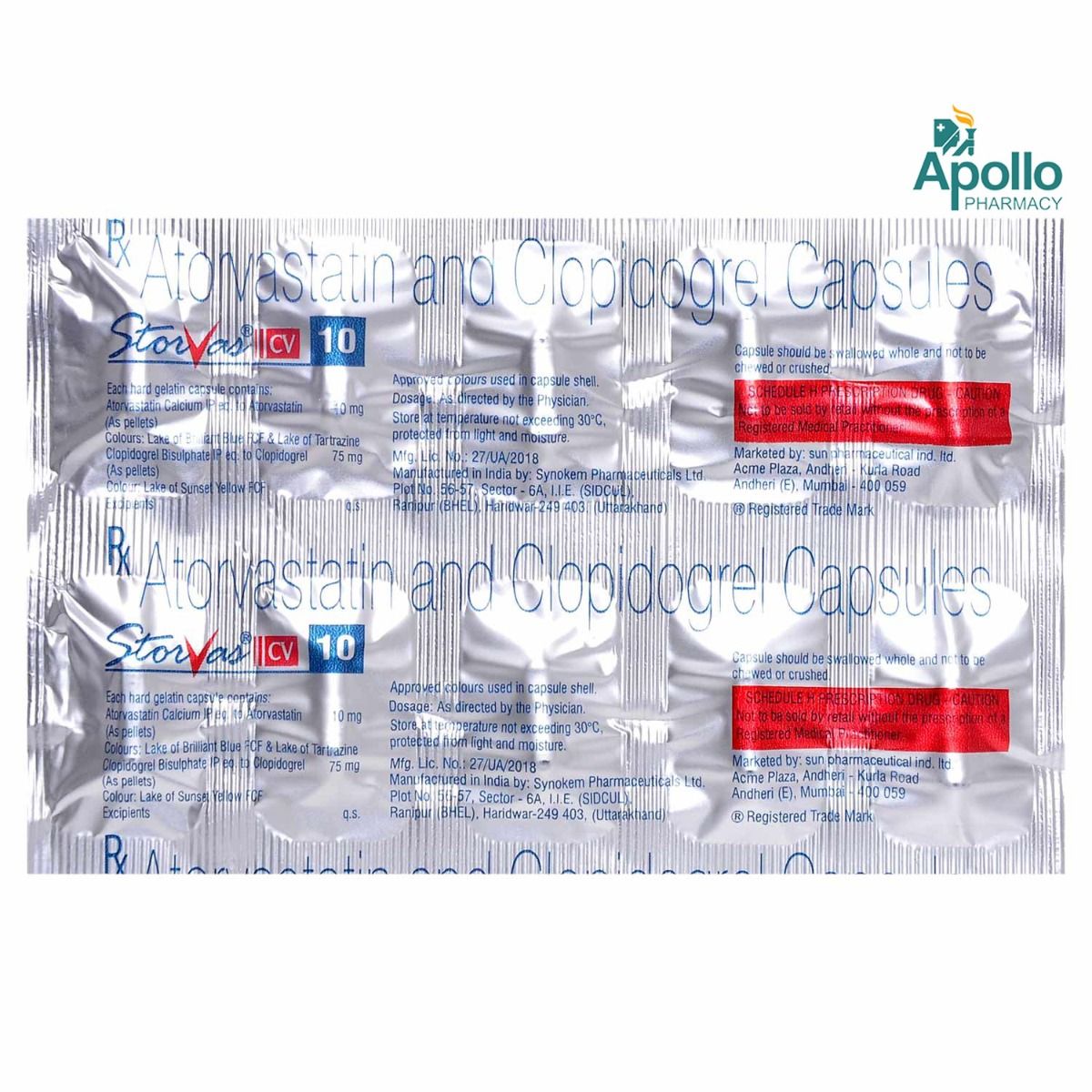Storvas CV 10 Capsule 10's Price, Uses, Side Effects, Composition ...