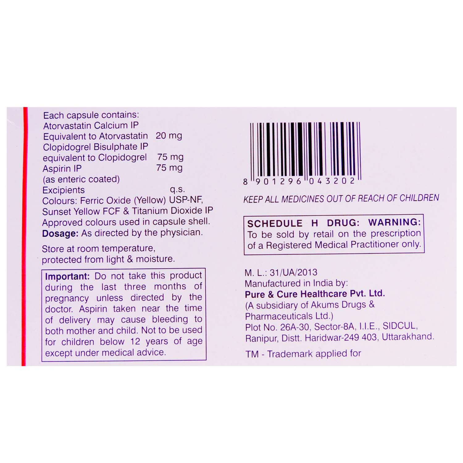 Storva Trio 20 Capsule 10's Price, Uses, Side Effects, Composition ...