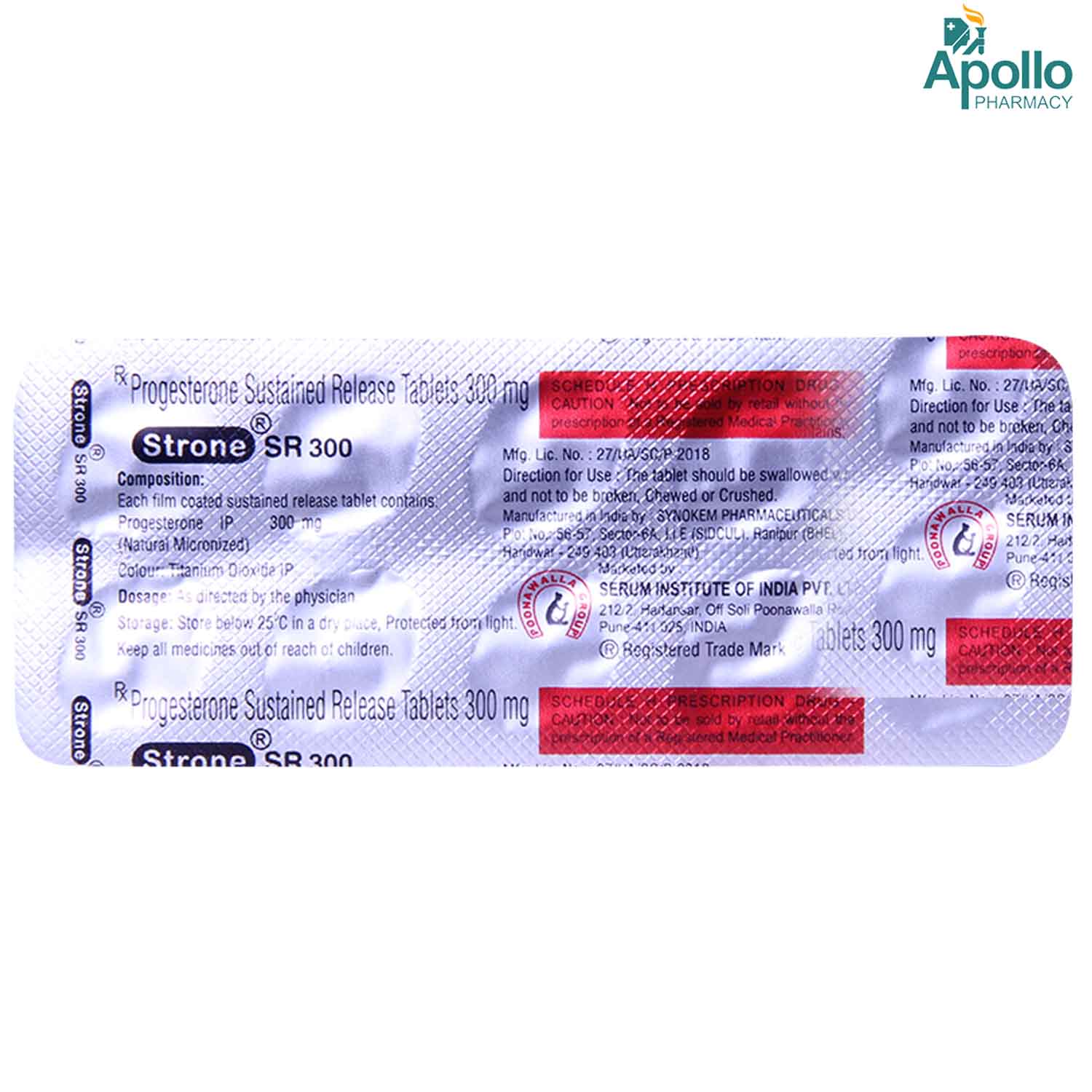 Strone SR 300 Tablet 10's Price, Uses, Side Effects, Composition ...